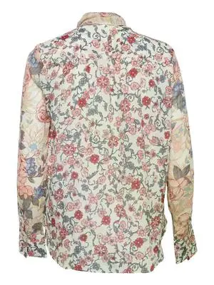 See By Chloé Floral Print Neck-tie Blouse - Neutrals
