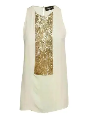 Dsquared2 Embellished Sleeveless Tank Top - Neutrals