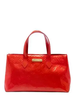 LOUIS VUITTON Monogram Vernis Wilshire Pm Handbag - Red