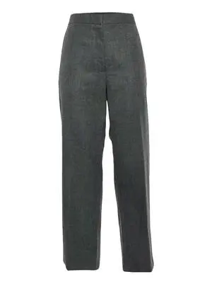 JIL SANDER Wool Tailored Trousers - Grey