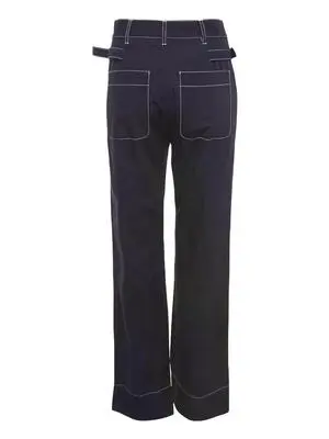 LOUIS VUITTON Cotton Contrast Stitch Trousers - Blue