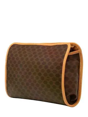 Celine Macadam Coated Canvas Clutch Bag - Brown