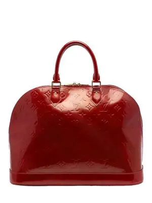 LOUIS VUITTON Monogram Vernis Alma Gm Handbag - Red