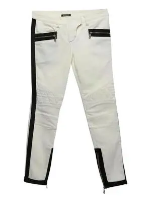 Balmain Slim-fit Jeans With Quilted Detailing - White