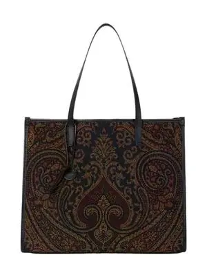 Etro Large Love Trotter Jacquard Bag - Blue