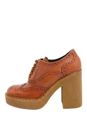 PRADA Prada Block Heel Pumps With Brogue Detailing