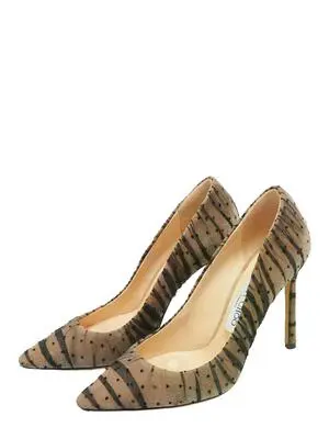 JIMMY CHOO Romy Dotted Mesh Pumps - Neutrals