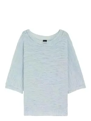 BOSS Fine-knit Three-quarter Sleeve Sweater - Blue