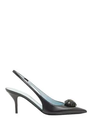Valentino Garavani Coeur Royal Slingback Pumps - Black