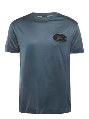 Emporio Armani Appliqué Jersey T-shirt - Blue