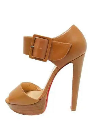CHRISTIAN LOUBOUTIN Haute Retenue Platform Sandals - Brown