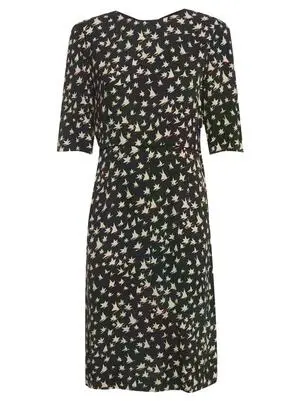 Marni Navy Abstract Print Midi Dress - Blue