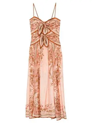 Zimmermann ZIMMERMANN Aster Printed Silk Long Dress Multicolor