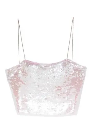 FORTE_FORTE Sequined Cropped Top - Multicolor