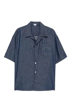 Loewe Loewe Men Anagram Denim Shirt Multicolor