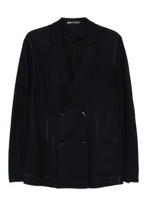 Giorgio Armani Cashmere Double-breasted Blazer Jacket - Multicolor