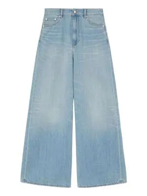 GANNI Cotton Denim Jeans - Multicolor