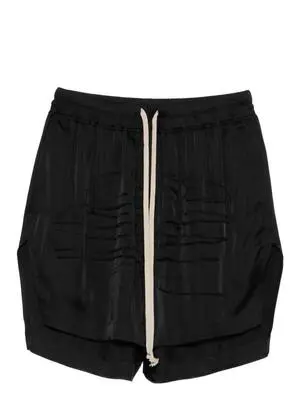 Rick Owens Drawstring Ruched Layered Shorts - Multicolor