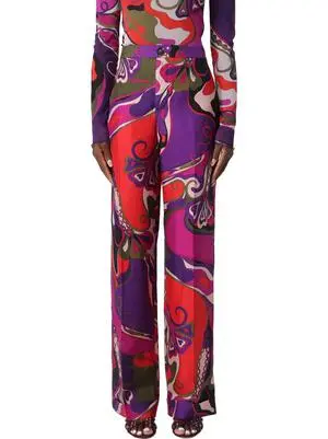Emilio Pucci Wide Leg Printed Pants - Multicolor