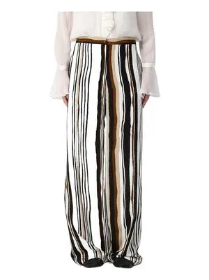 Max Mara Wide Leg Striped Trousers - Multicolor