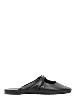 Loewe Pebble Sabot In Soft Lamb Nappa Leather - Black