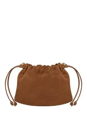 Strathberry Strathberry Charlotte Drawstring Bucket Bag Brown