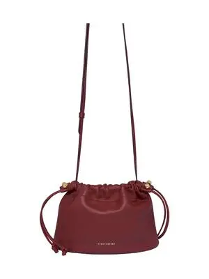 Strathberry Charlotte Drawstring Bucket Bag - Red