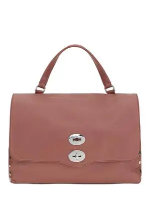 ZANELLATO Medium Postina Daily Handbag In Hammered Leather Effect - Red