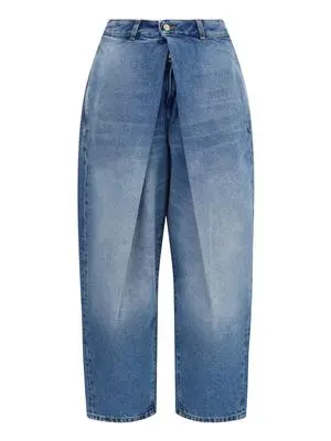 Balmain Barrel Fit Denim Jeans - Blue