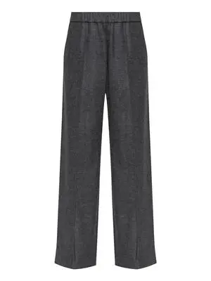 JIL SANDER Wool Trousers With Stitched Leg Seams - Grey