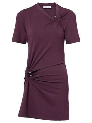 Rabanne Cutout Cotton-blend Jersey Mini Dress - Red