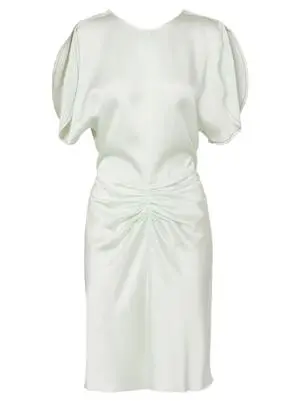 VICTORIA BECKHAM Victoria Beckham Gathered Satin Minidress
