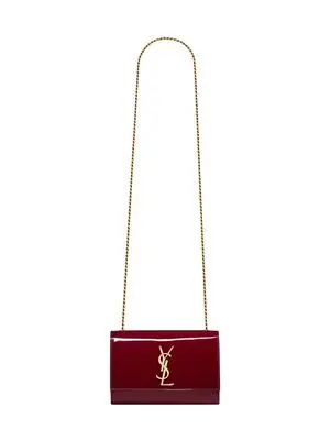 Saint Laurent Saint Laurent Kate Logo Plaque Small Shoulder Bag Grenade