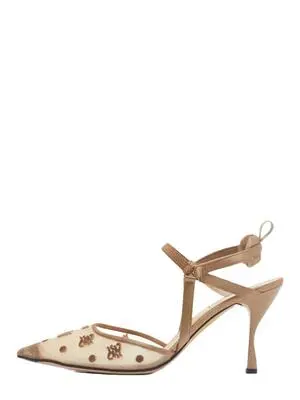 Fendi Colibri Slingback Heeled Pumps - Neutrals