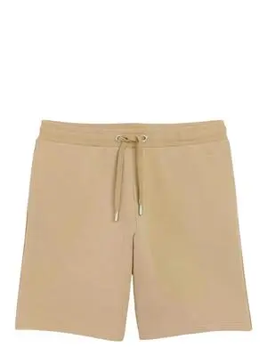 AMI Paris Embossed De Coeur Cotton Shorts - Neutrals