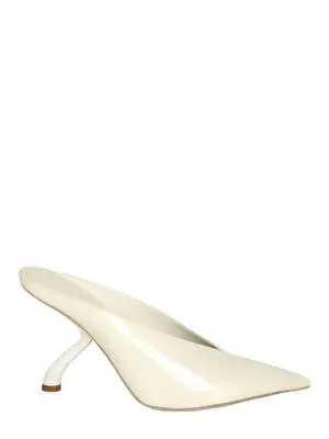 FERRAGAMO Patent Finish Pointed-toe Pumps - Neutrals