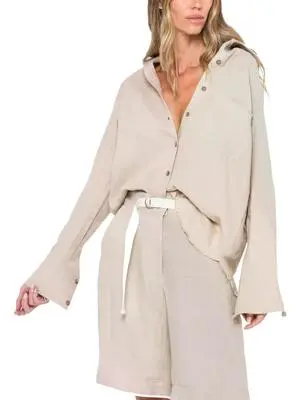 JBQ Button-fastening Long-sleeve Shirt - Neutrals