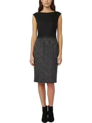 Escada Sleeveless Bouclé Midi Dress - Grey