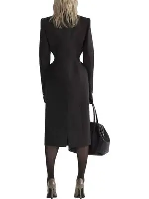 MUGLER Hourglass Coat - Grey