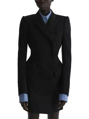 MUGLER Mini Hourglass Dress Jacket - Black