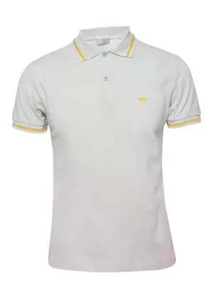 Dior Bee-embroidered Pique Polo Shirt - Grey
