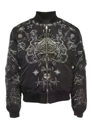Givenchy Tattoo-print Reversible Bomber Jacket - Black