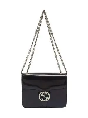 Gucci Interlocking G Shoulder Bag - Black