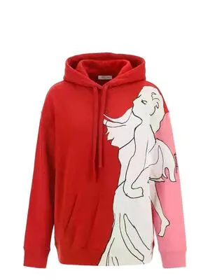 Valentino Garavani Graphic Print Hoodie - Red