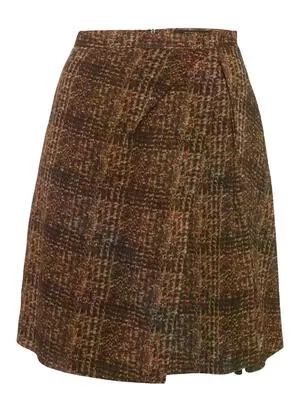 Max Mara Plaid Pattern Mini Skirt - Brown