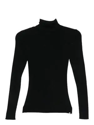 Majestic Filatures Long-sleeve Turtleneck Top - Black