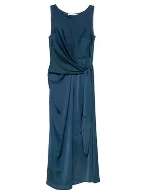 MOUTAKI Sleeveless Knot Detail Midi Dress - Blue