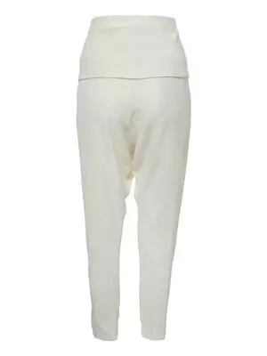 Alexander McQueen Foldover-waistband Tapered Trousers - Neutrals