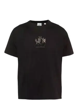 Burberry Embroidered Oversized T-shirt - Black