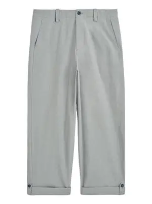 Cos Relaxed-Fit Straight-Leg Cuffed Pants Gray